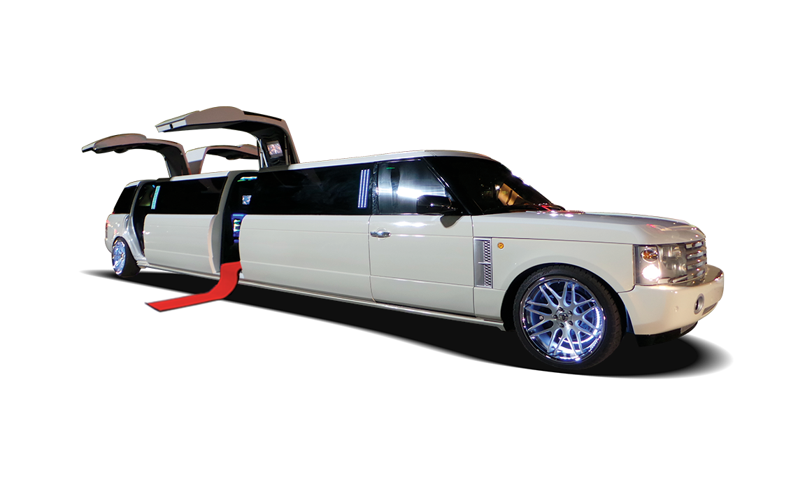 New Range Rover 20 Passenger Limo - Equipped With9,000 Watt Stereo System